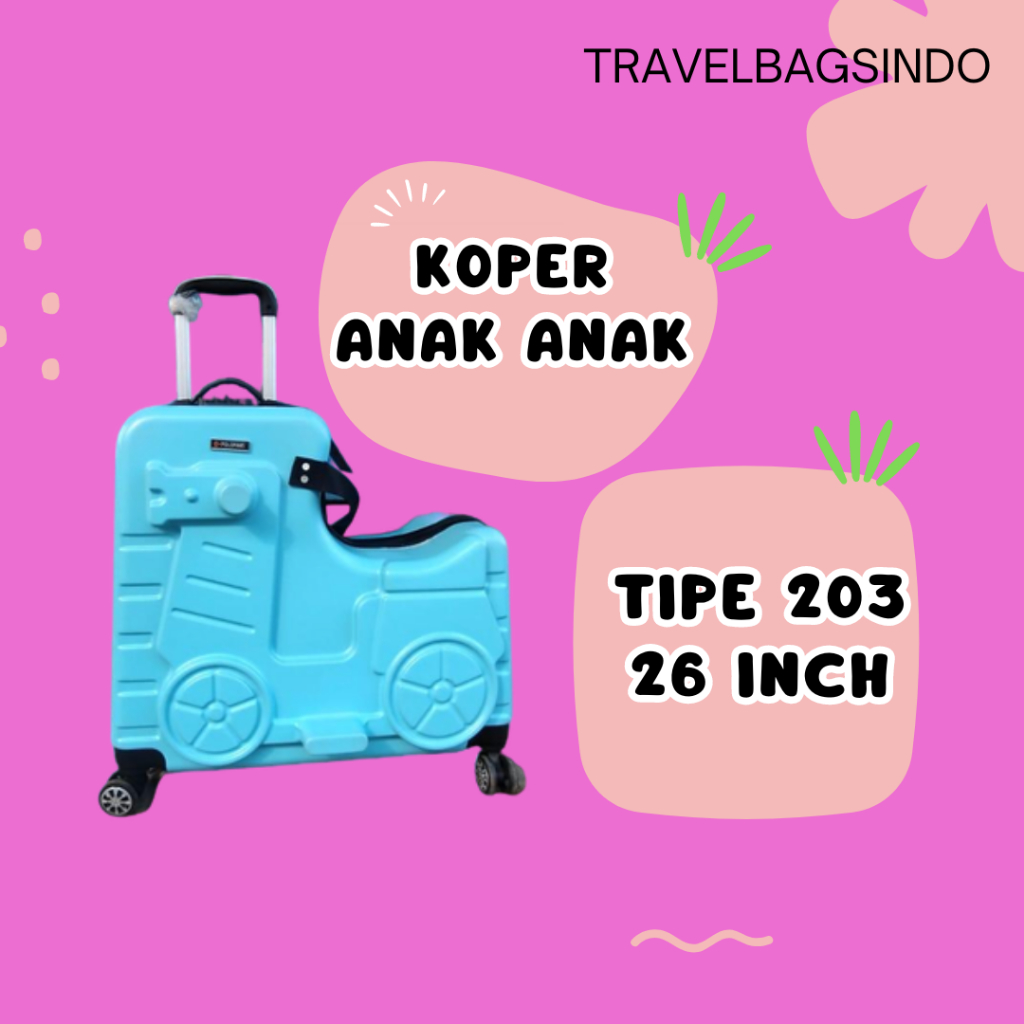 Jual Koper Unik Kereta Anak POLO FANS Tipe 203 Size 26 Inch | Shopee ...