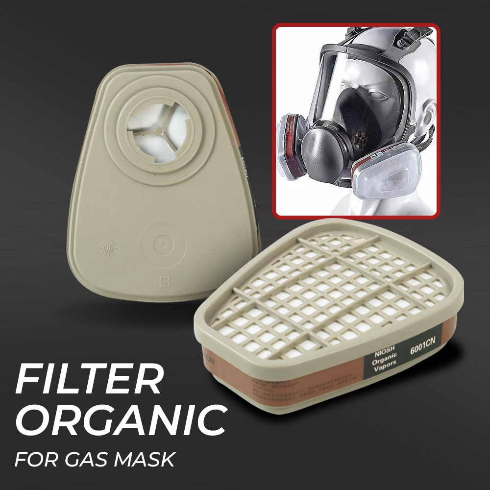 Jual Filter Masker Gas Organic Carbon Respirator Gas Mask - 6001CN ...