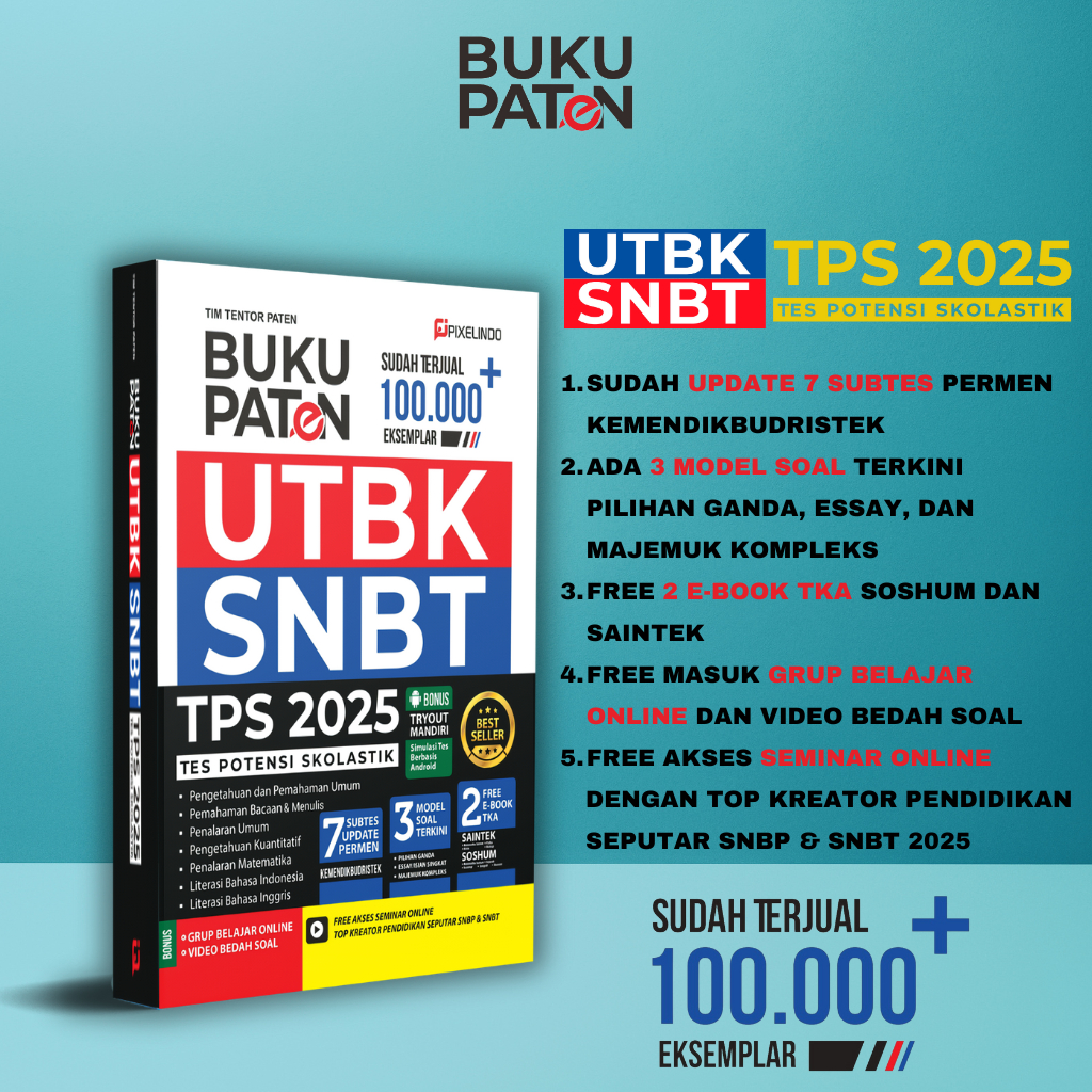 Jual BUKU PATEN UTBK SNBT 2025 TPS TES POTENSI SKOLASTIK UTBK 2025 SNBT ...