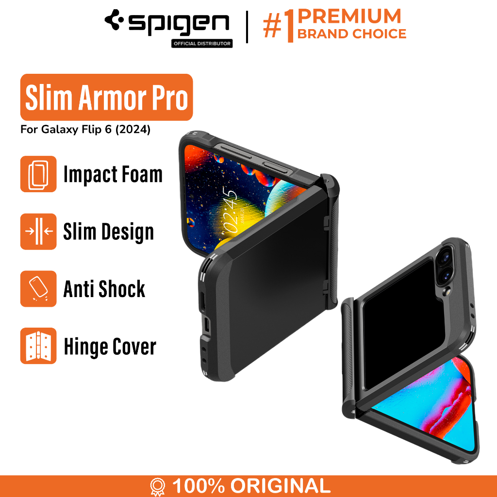 Jual Case Samsung Galaxy Z Flip 6 Spigen Slim Armor Pro Anti Shock Casing | Shopee Indonesia