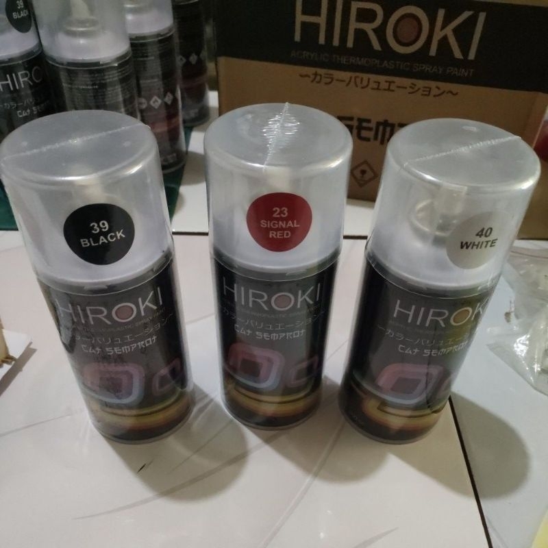 Jual Cat semprot Hiroki 300cc signal red, putih, atau hitam | Shopee ...