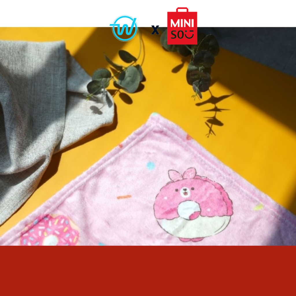 Jual Miniso Mini Family Sweets Bunbun Collection Blanket - Pink ...