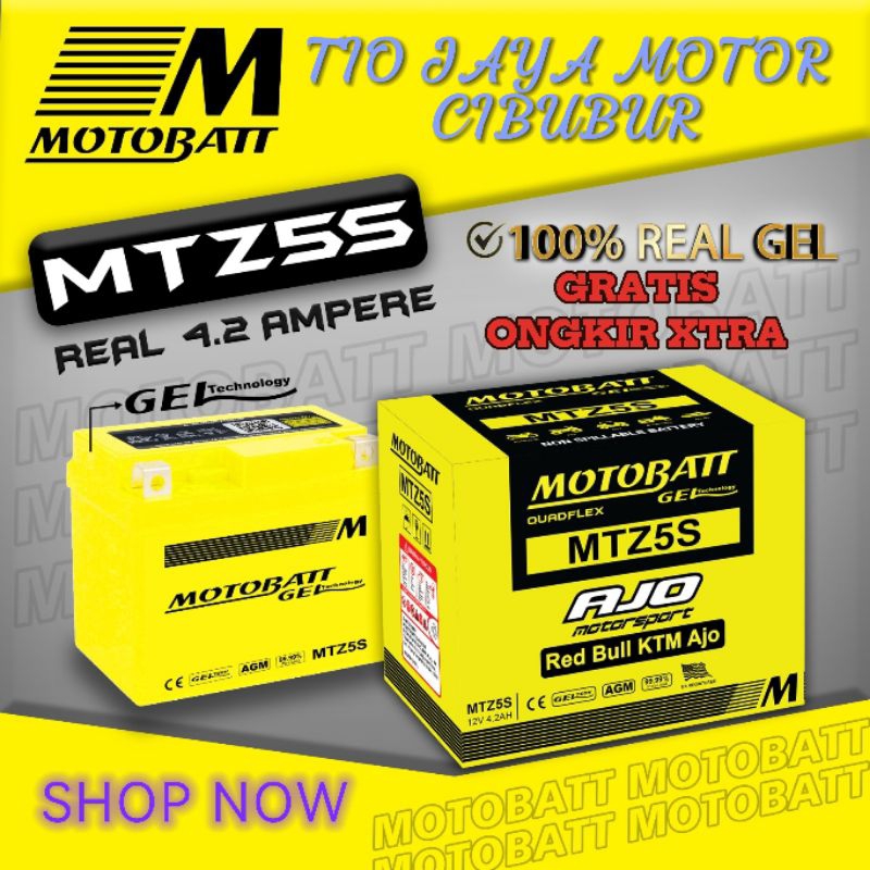 Jual AKI ACCU MOTOBATT MTZ5S MIO SOUL VIXION X RIDE FINO BYSON JUPITER ...