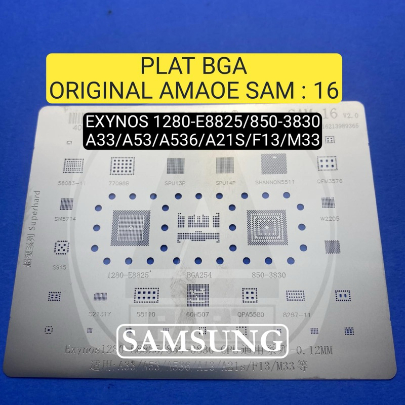 Jual PLAT BGA CETAKAN IC AMAOE SAM:16 ORIGINAL / CETAKAN IC AMAOE SAM 16 SAMSUNG E8825 / SAMSUNG ...