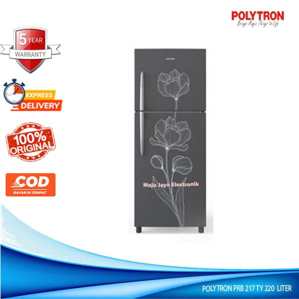 Jual Kulkas 2 Pintu POLYTRON PRB 217 TY 220 Liter Metalic Door Series ...