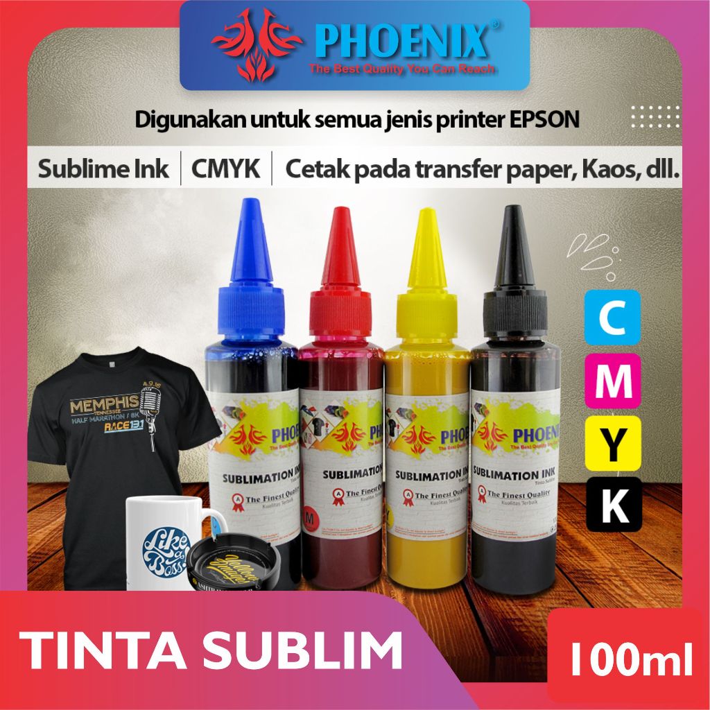 Jual Tinta Sublim / Sublime / Transfer Phoenix 100 ml untuk cetak kaos ...
