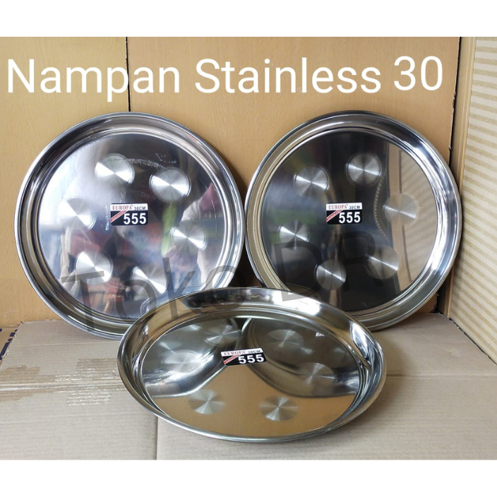 Jual Nampan Talam Bulat Stainless Steel 30. - 40/ 555 / Stainless ...