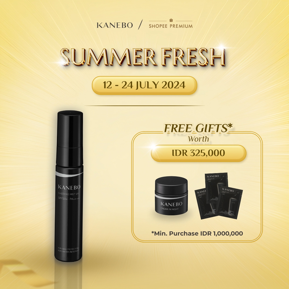 Jual KANEBO Cheering Mist UV 30ml | SPF 50+ PA++++ (Sunscreen Mist) | Shopee Indonesia