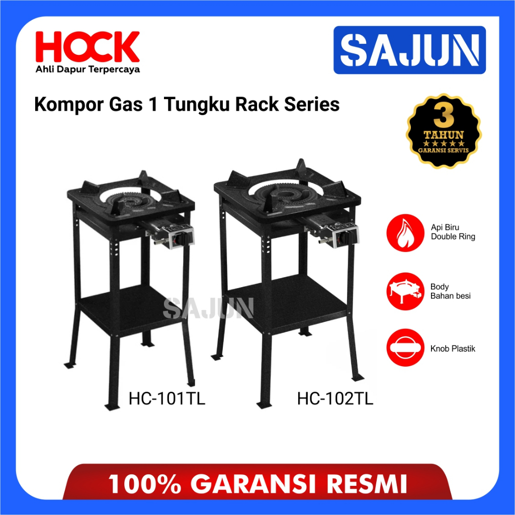 Jual Hock Kompor Gas 1 Tungku Rack Series HC-101TL / HC-102TL | Shopee ...