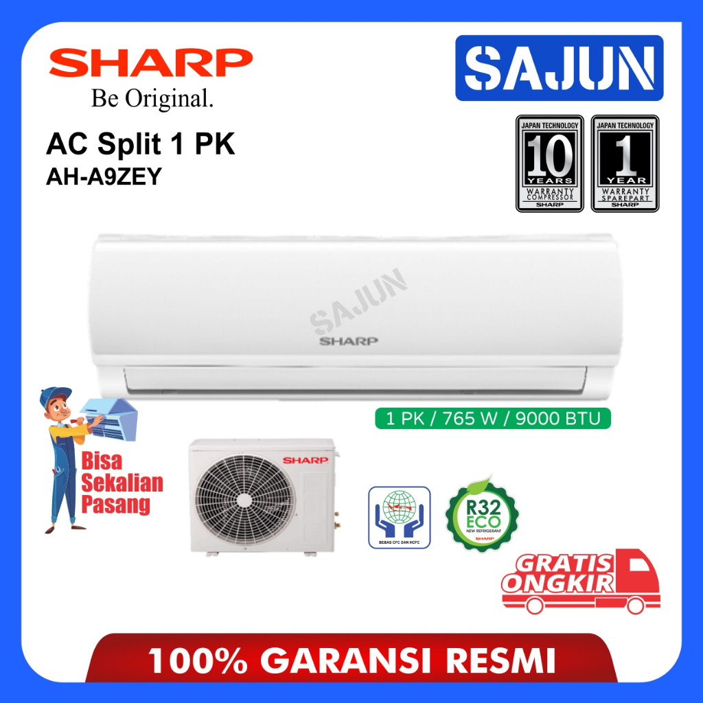 Jual Sharp AC Split 1PK AH-A9ZEY / AC Sharp Standard 1 PK AHA9ZEY | Shopee Indonesia