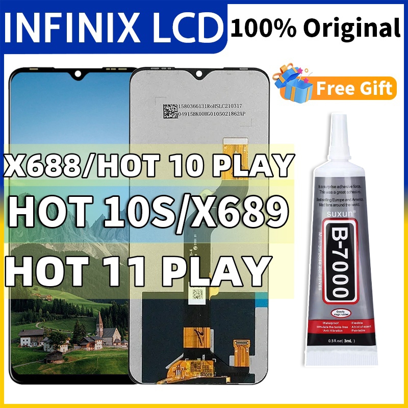 Jual LCD for INFINIX HOT10PLAY/11PLAY X688/B/C X689/B/D HOT10/10S FULL ...