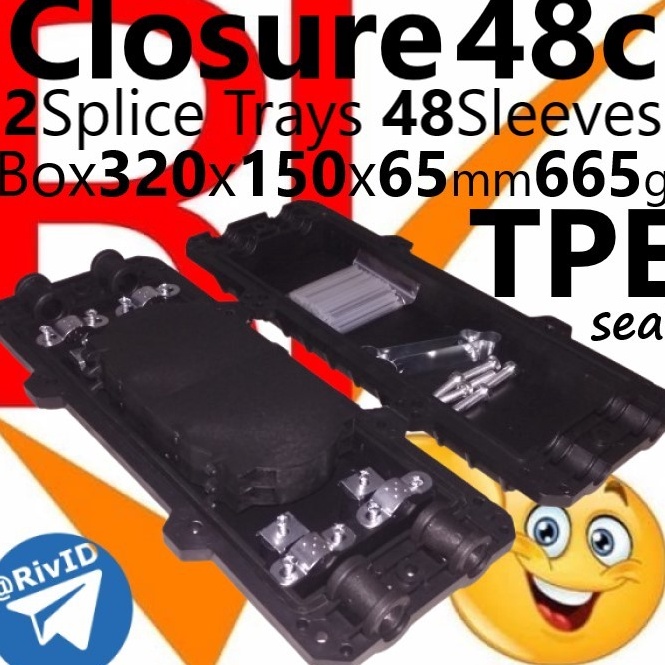 Jual KODE S85Y Splice Closure FO 12 24 48 Core Horizontal In Line Joint ...