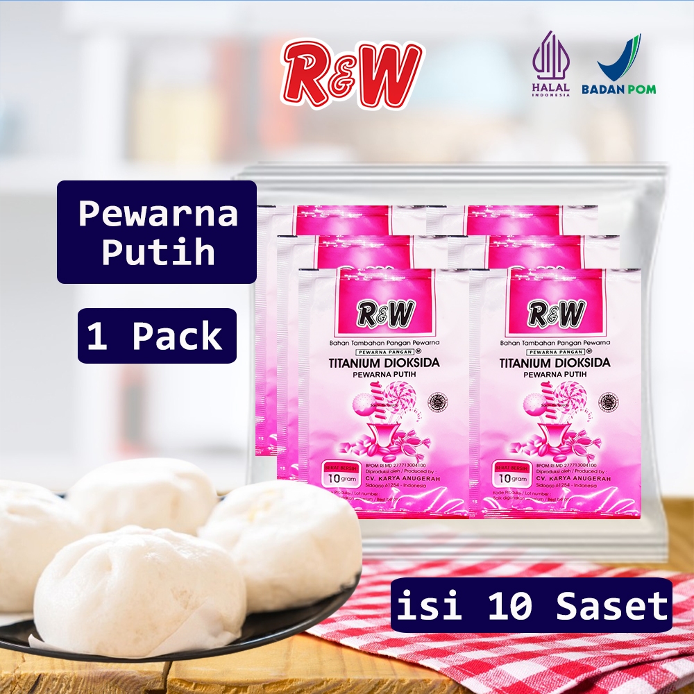 Jual Pewarna Putih Pemutih Makanan Rajawali R&W RW 10 g 1 Pack | Shopee ...