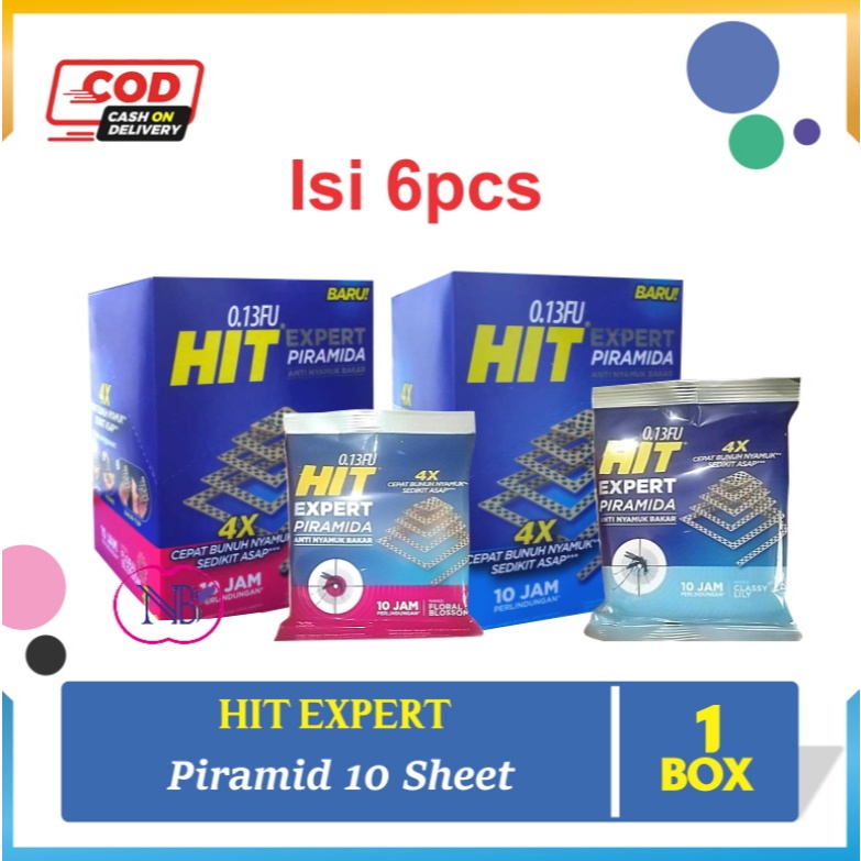 Jual Hit Expert Piramida 10 Jam isi 10 Sheet obat nyamuk bakar Hit ...