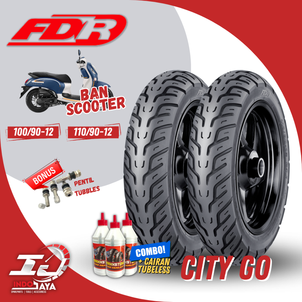 Jual [COD] BAN LUAR TUBELESS FDR CITY GO / CITYGO RING 12 (100/90-12 ...