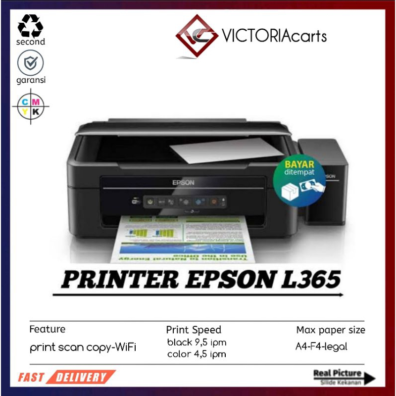 Jual Printer warna Epson L365 WiFi all in one print scan copy | Shopee Indonesia