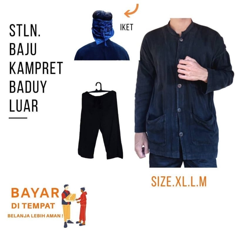 Jual paket stelan baju pangsi koko khas suku adat budaya baduy | Shopee Indonesia
