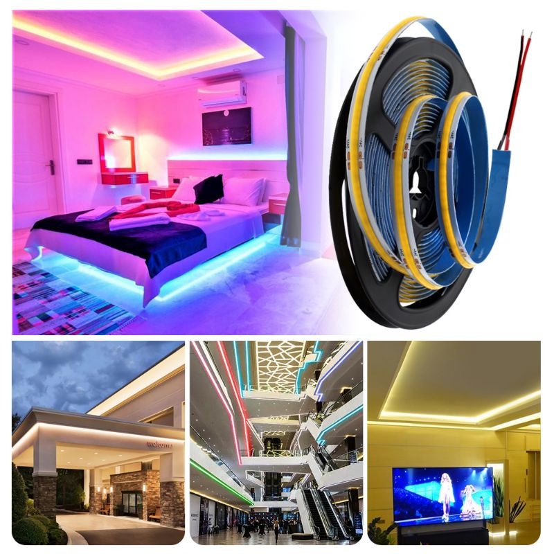 Jual Led Strip COB DC 12volt 5 meter 300led / Lampu Strip Light COB ...
