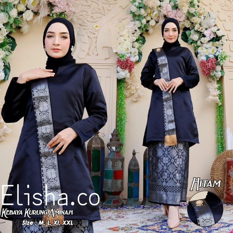 Jual Setelan Tunik Kebaya Kurung Aminah - Tunik Songket Selendang - Tunik Tafeta - Tunik Modern ...