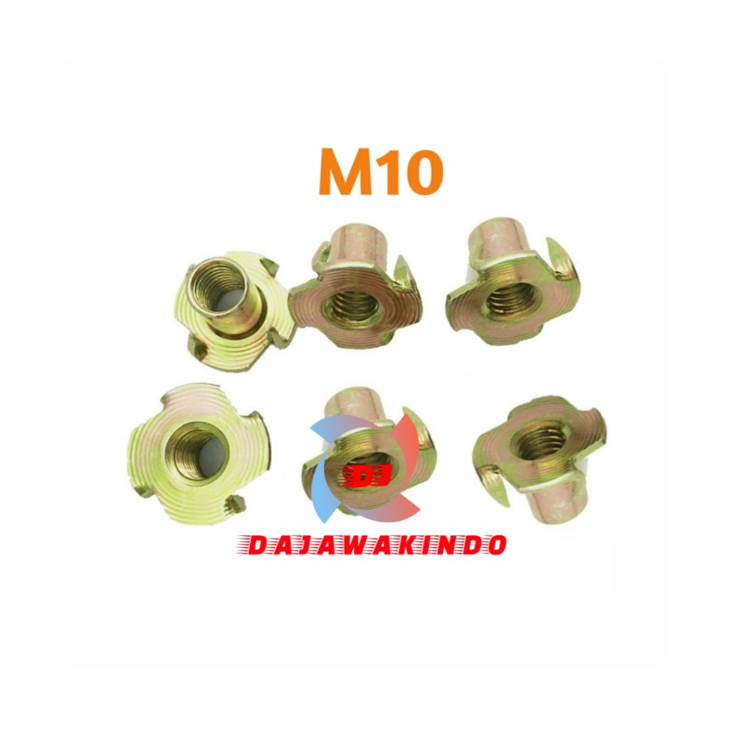 Jual Mur Cakar / T Nut M10 / Mur Tanam Kayu | Shopee Indonesia