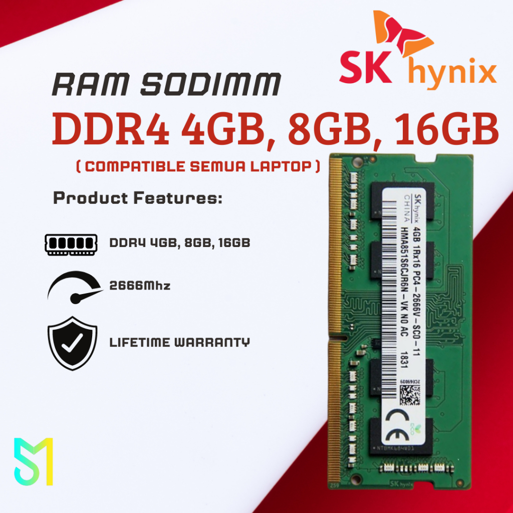 Jual Ram Laptop Sodimm DDR4 16GB 8GB 4GB 2666Mhz 100% Baru Garansi ...