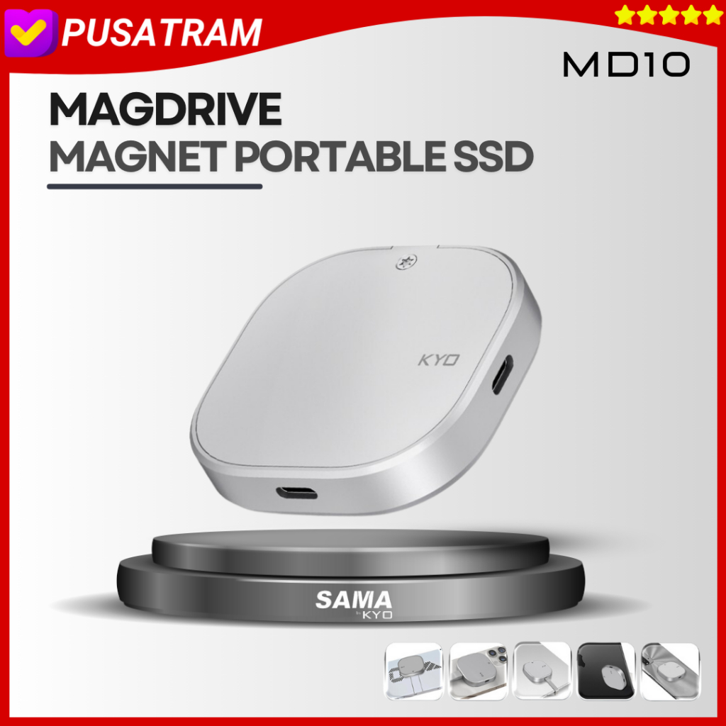 Jual KYO MAGDRIVE MD10 10Gbps MAGNECTIC SSD PORTABLE USB 3.2 Gen 2x1 10Gbps Magnet Portable SSD ...