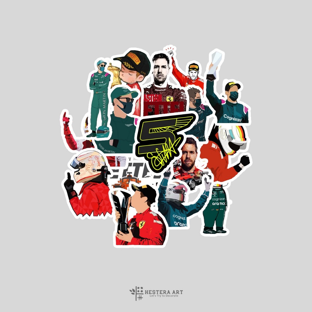 Jual Stiker Pack Pembalap F1 Sticker Vinyl Doff Laminasi | Stiker ...
