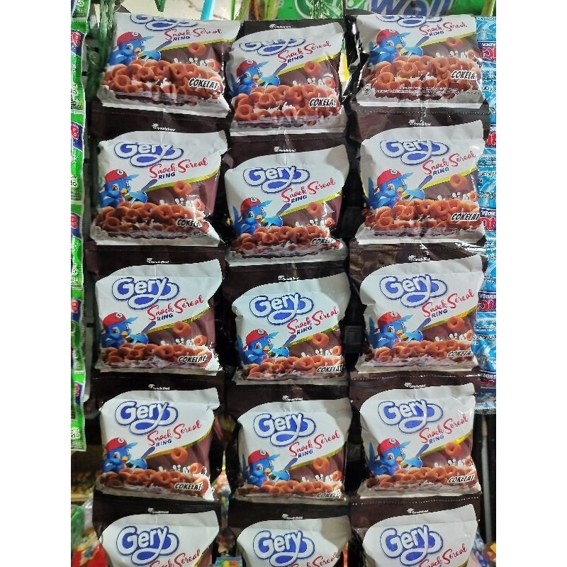 Jual Gery Snack Sereal Ring Cokelat ( 1 Renceng isi 10 Pcs ) | Shopee ...