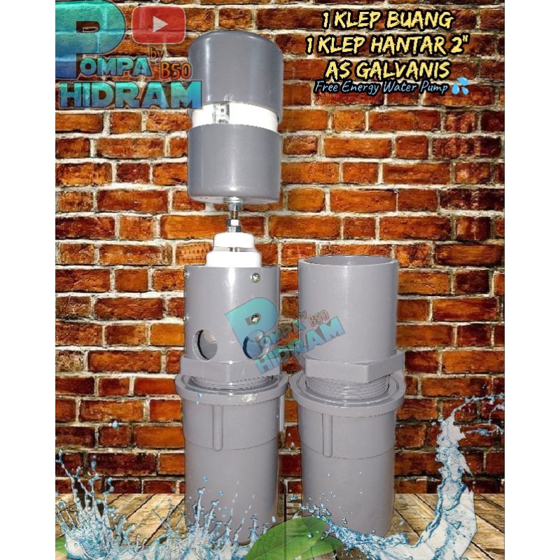 Jual pompa hidram 2 inc, 1 klep buang 1 klep hantar | Shopee Indonesia