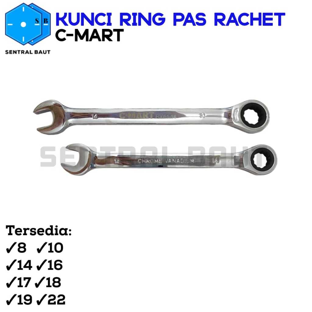 Jual SENTRAL BAUT || Kunci Ring Pas Rachet C-MART | Shopee Indonesia