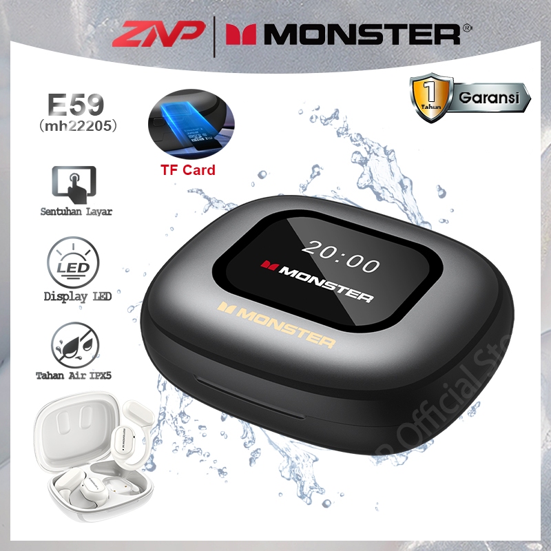 Jual ZNP X Monster E59/MH22205 Open Touch Sereen Bluetooth 5.4 Headset ...