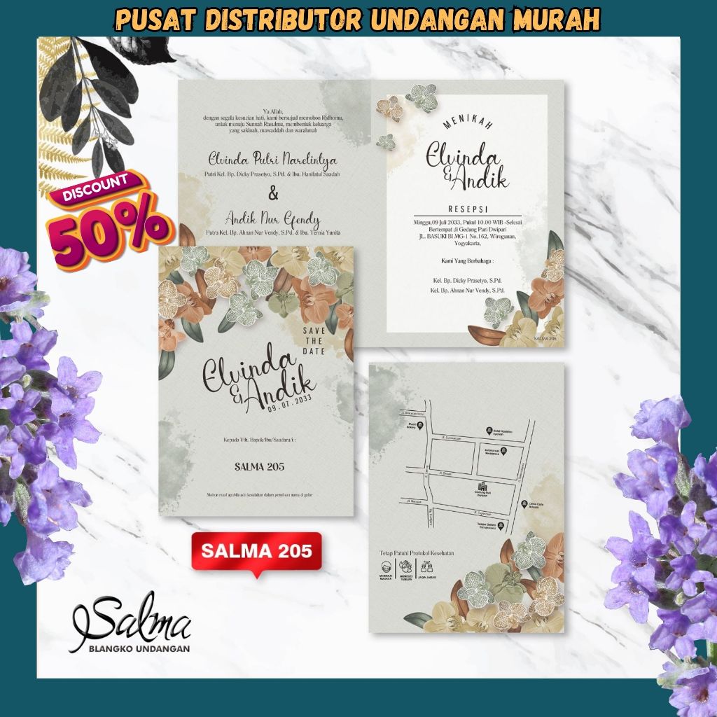 Jual Blangko Undangan Salma 205 | Blangko Undangan Murah Blangko ...