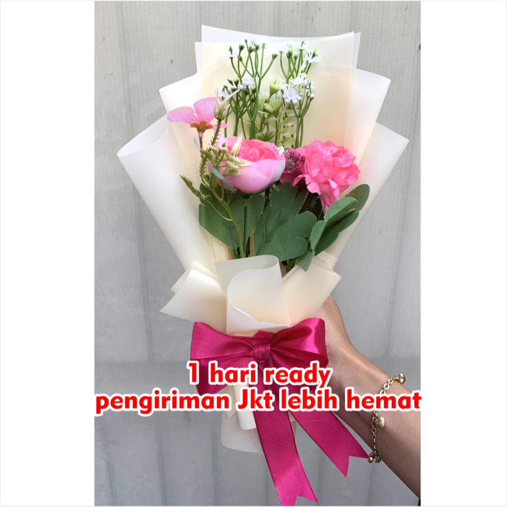 Jual BUKET BUNGA ARTIFICIAL KADO ULANG TAHUN / HADIAH BUCKET WISUDA ...