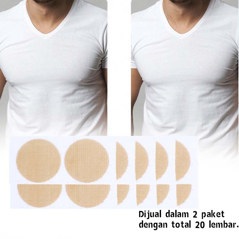 Jual 20 Pcs Nipple Pad Pria Nipple Cover Man Universal Maraton Nipple ...
