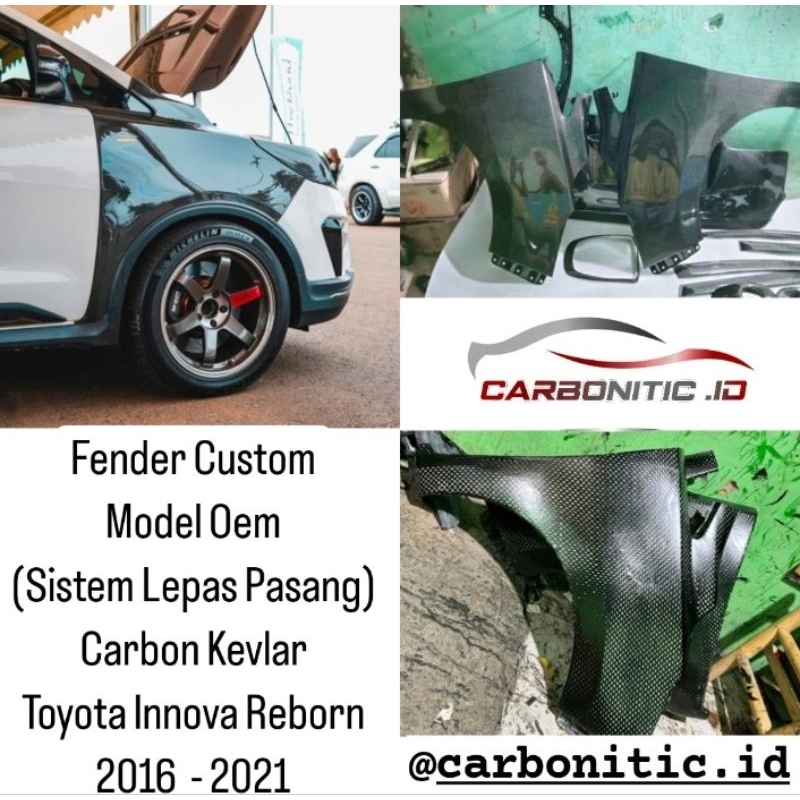 Jual Fender Custom / Oem Toyota Innova Reborn 2016 - 2021 up Carbon ...