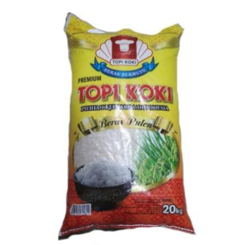 Jual Beras TOPI KOKI Kuning 20 Kg | Shopee Indonesia
