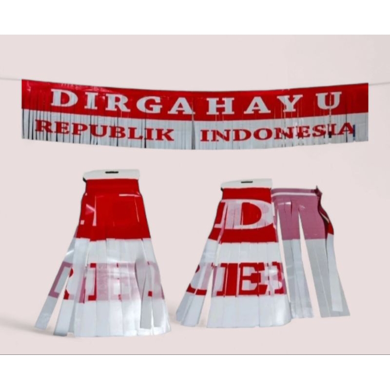 Jual benner dirgahayu Republik indonesia rumbai hiasan 17 Agustus ...