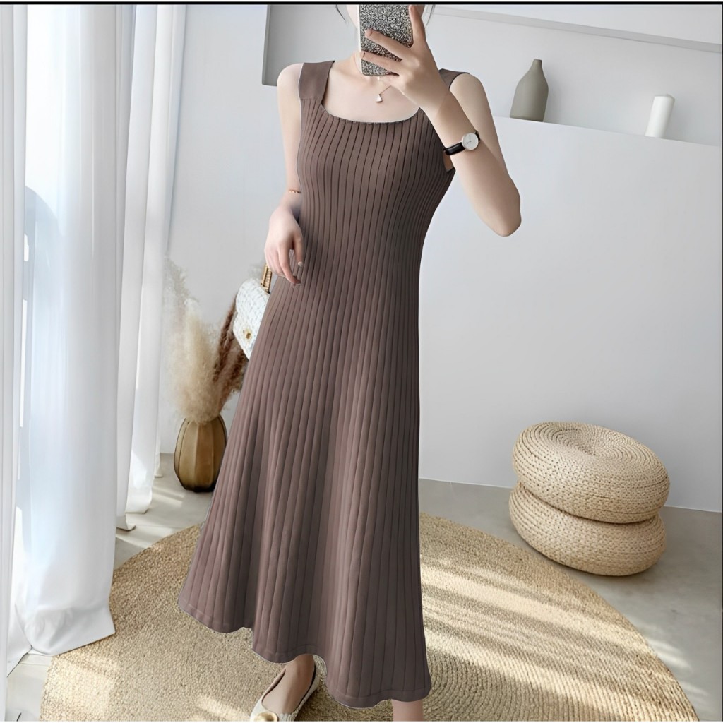 Jual ZRS Dress Rajut Isabelle Ld 90 - 100 cm P 110 cm B 300 gr Cotton ...