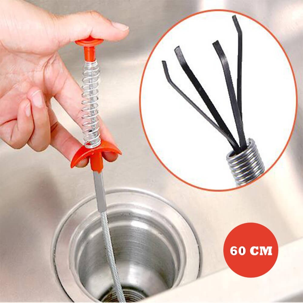 Jual Kawat Pembersih Saluran Pipa Mampet Tersumbat Pencapit Kotoran Wastafel | Shopee Indonesia