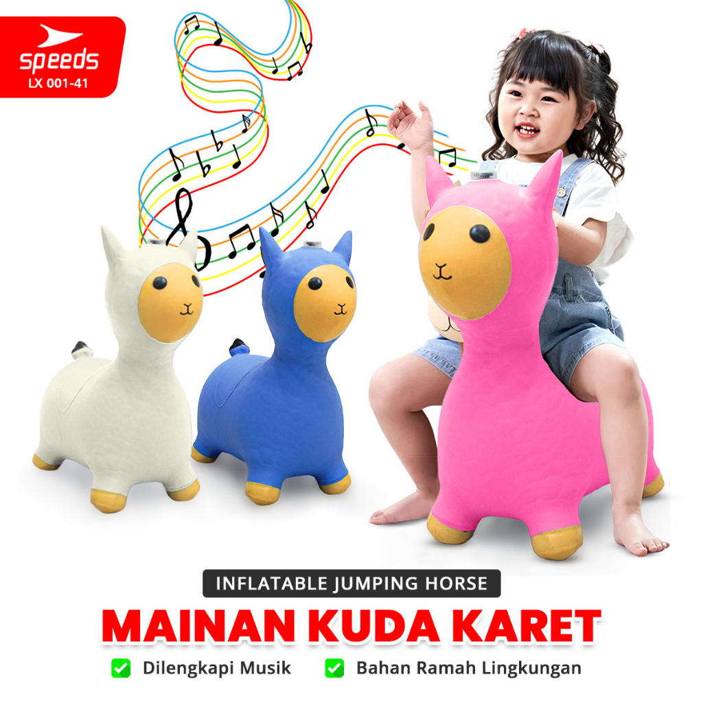 Jual SPEEDS Jumping Animal Mainan Kuda Kudaan Karet Tebal Anak Jungkat ...