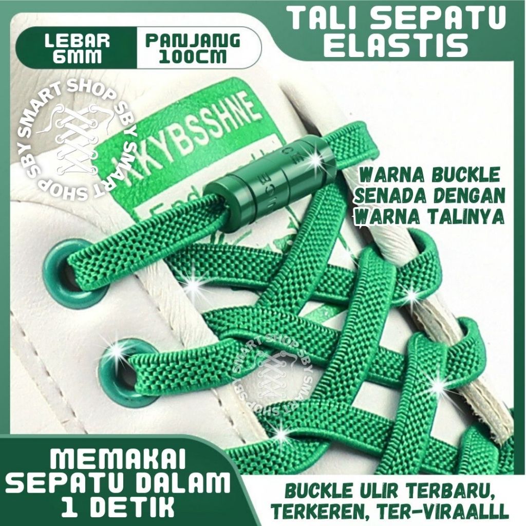 Jual (BP) Tali Sepatu Elastis Dengan Buckle Ulir Model TERBARU TERKEREN ...