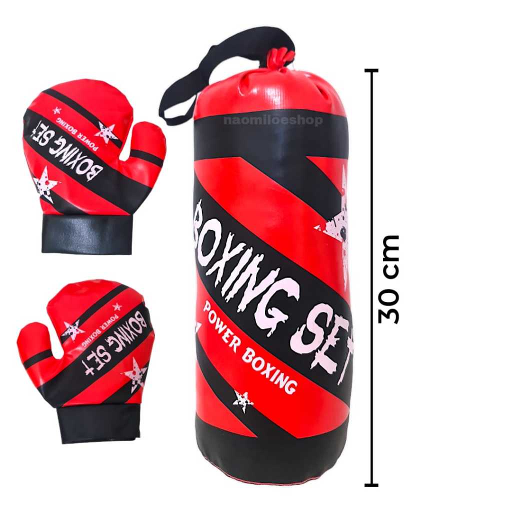 Jual BOXING PLUS Mainan Sarung Tinju Samsak Set Power Boxing sport toys ...