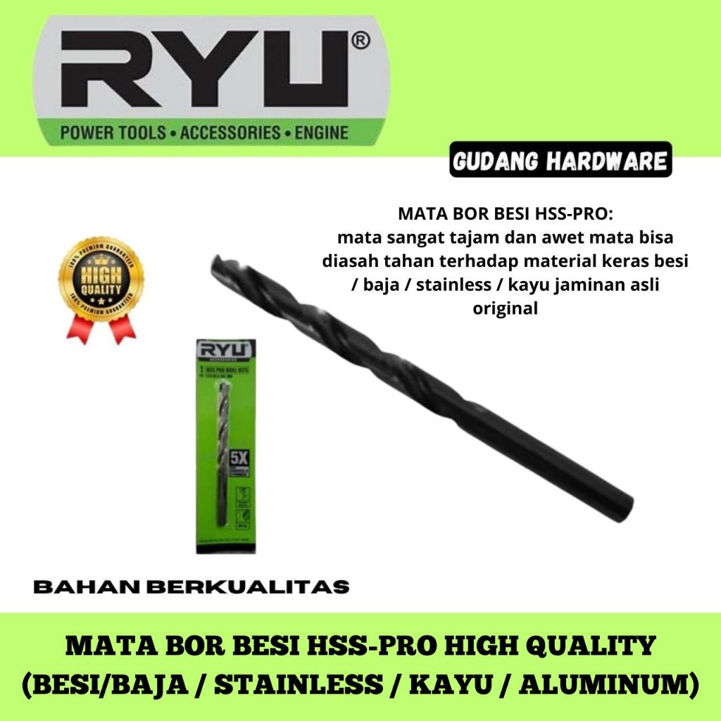 Jual Ryu by tekiro mata bor besi HSS-PRO besi / baja / stainless ...