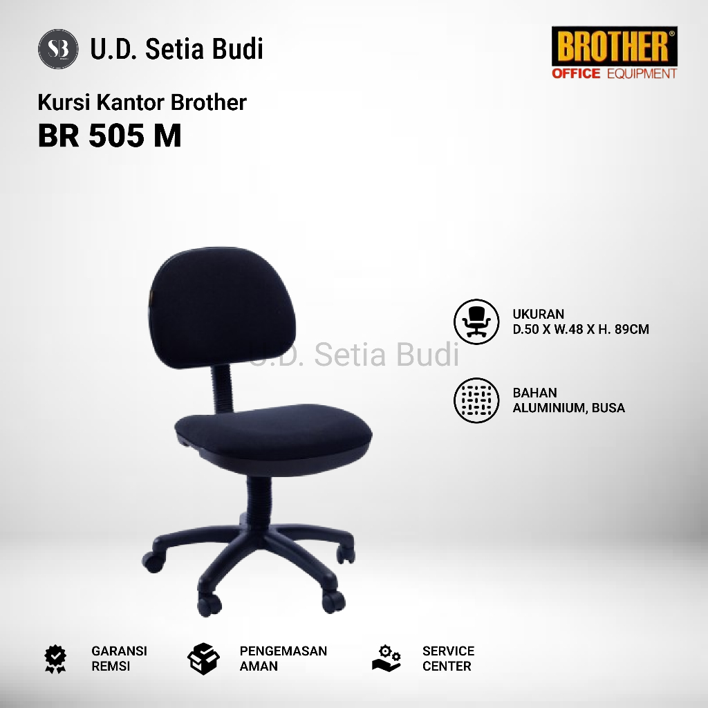 Jual KURSI KANTOR TANPA HIDROLIK BROTHER BR 505M | Shopee Indonesia