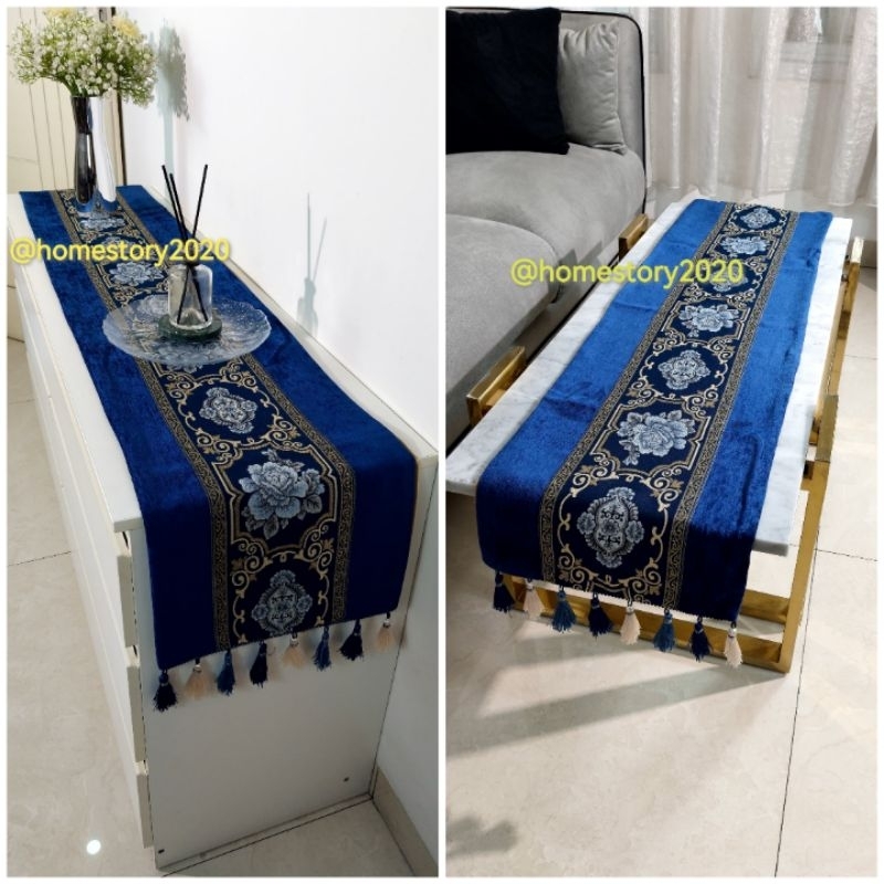 Jual taplak meja tamu table runner taplak meja bufet Belgium premium ...