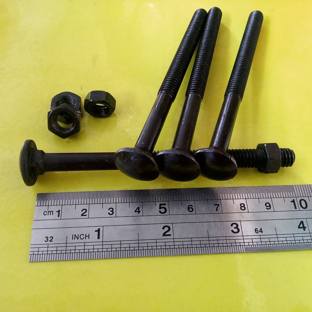 Jual BAUT MUR CB 3/8 x 4 " INCHI / BAUT M10 PANJANG 10CM HITAM BAUD ...