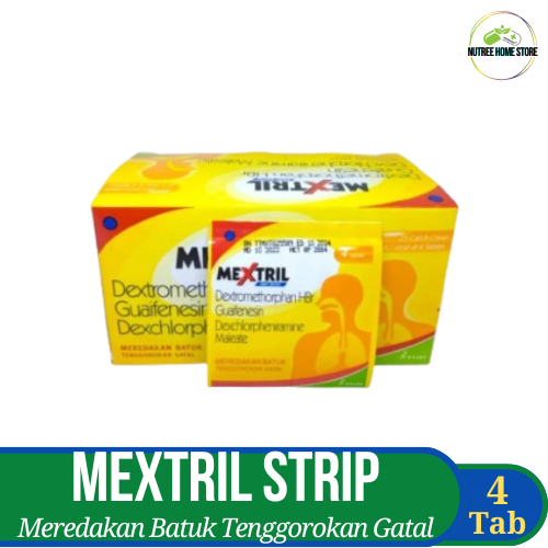 Jual Mextril Strip Isi 4 Tablet | Obat Batuk & Gatal Tenggorokan ...