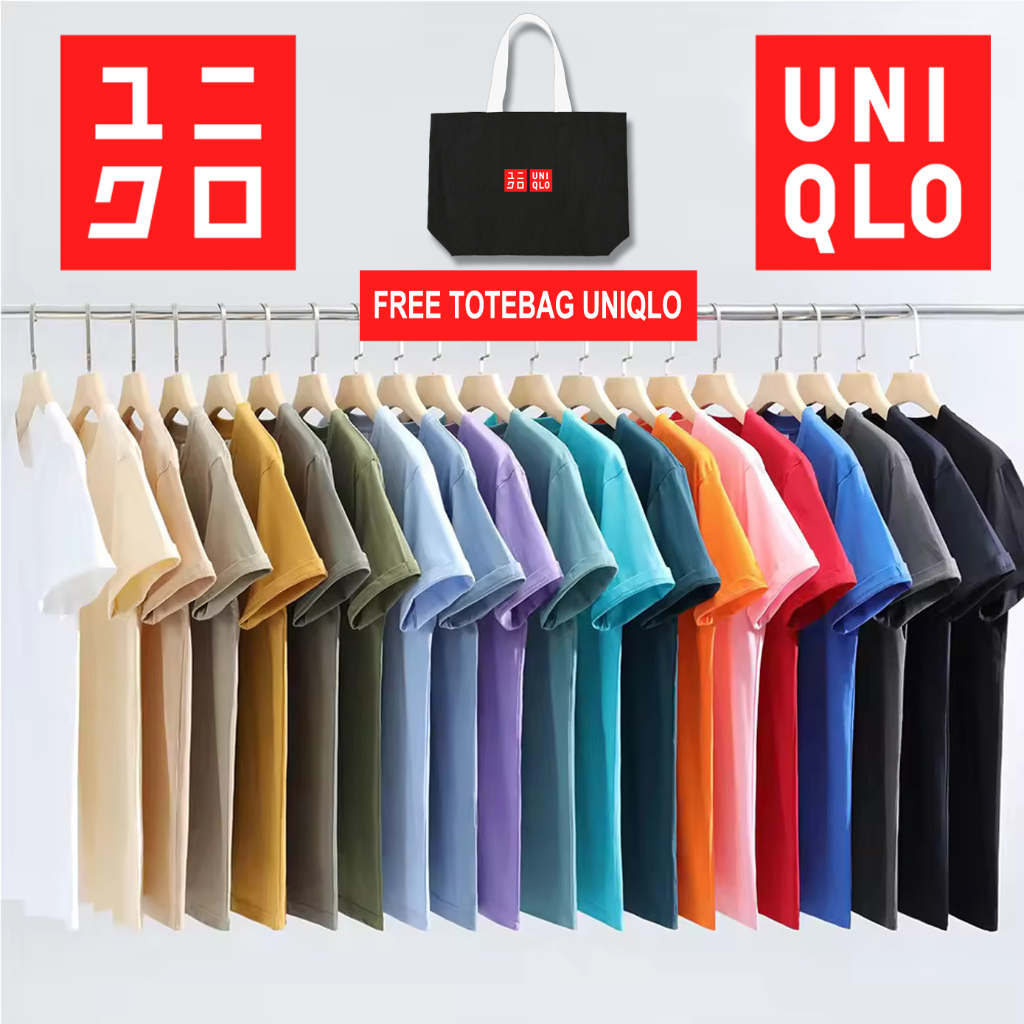 Jual KAOS POLOS UNIQLO FREE TOTEBAG FULLTAG & LABEL / KAOS POLOS ...