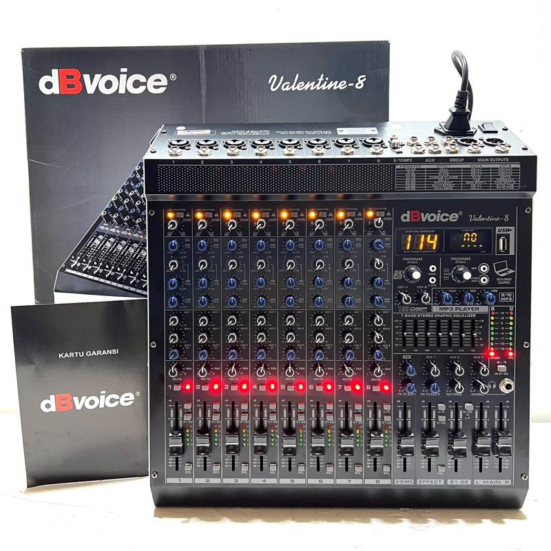 Jual Mixer 8 channel dBvoice Valentine 8 Original Garansi resmi dB ...