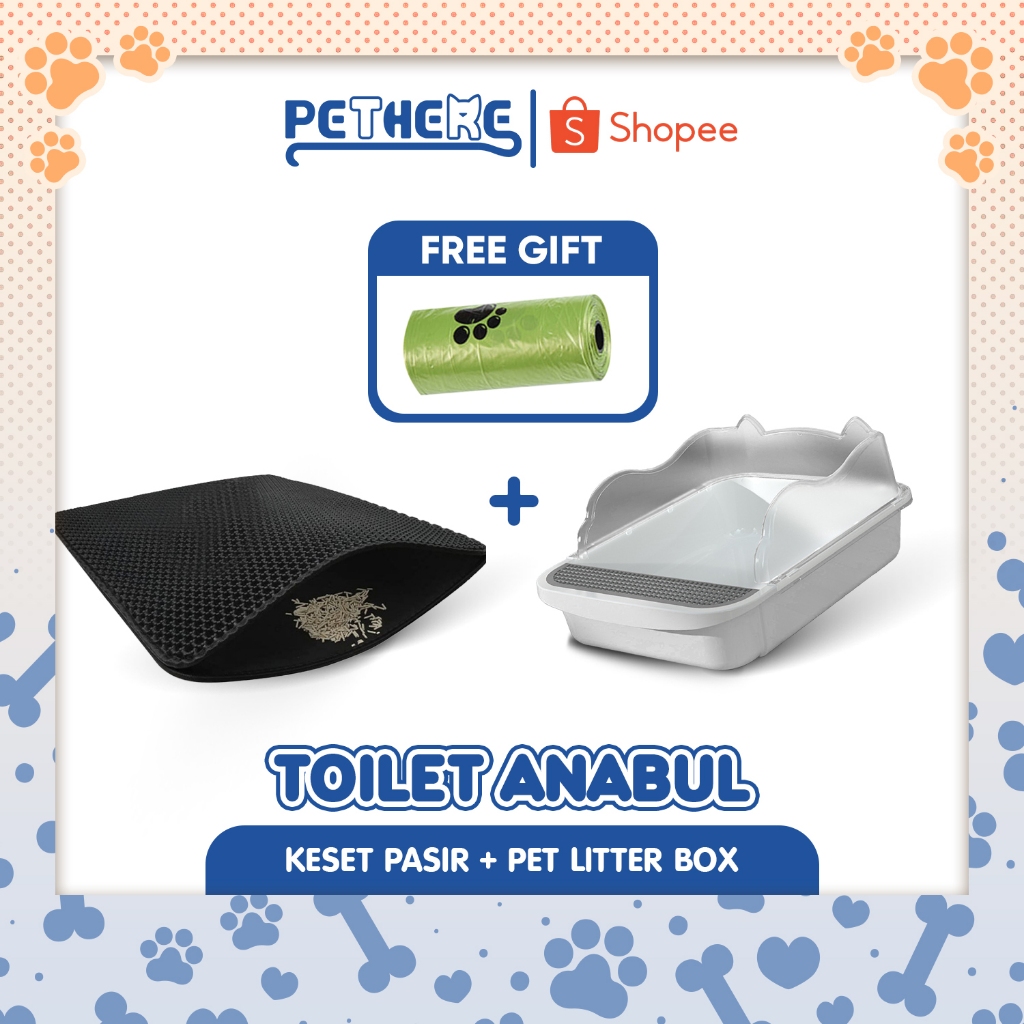 Jual PET THERE Bundling Hemat Pet Litter / Keset Pasir Kucing FREE ...